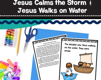 Jesus Calms the Storm Preschool/kindergarten Bible Lesson, Homeschool ...