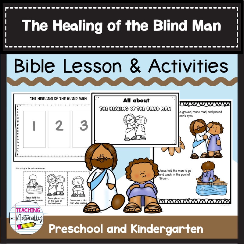 Jesus Heals the Blind Man - Etsy