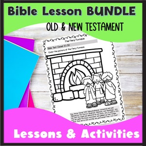 Old & New Testament Bible Lessons: Kids Activities Bundle (printable ...