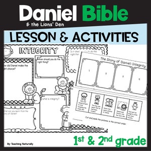 Daniel and the Lions Den Bible Lesson and Activities Kids Integrity ...