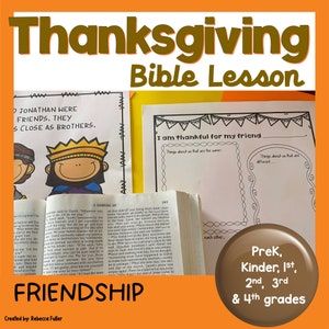 Thanksgiving Friendship Bible Lesson for Kids (printable) - Etsy