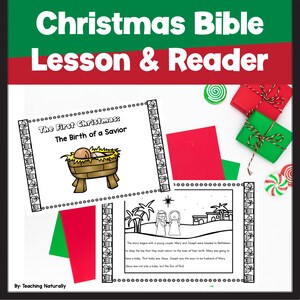 Christmas Bible Lesson and Mini-book Nativity Bible Story Sunday School ...