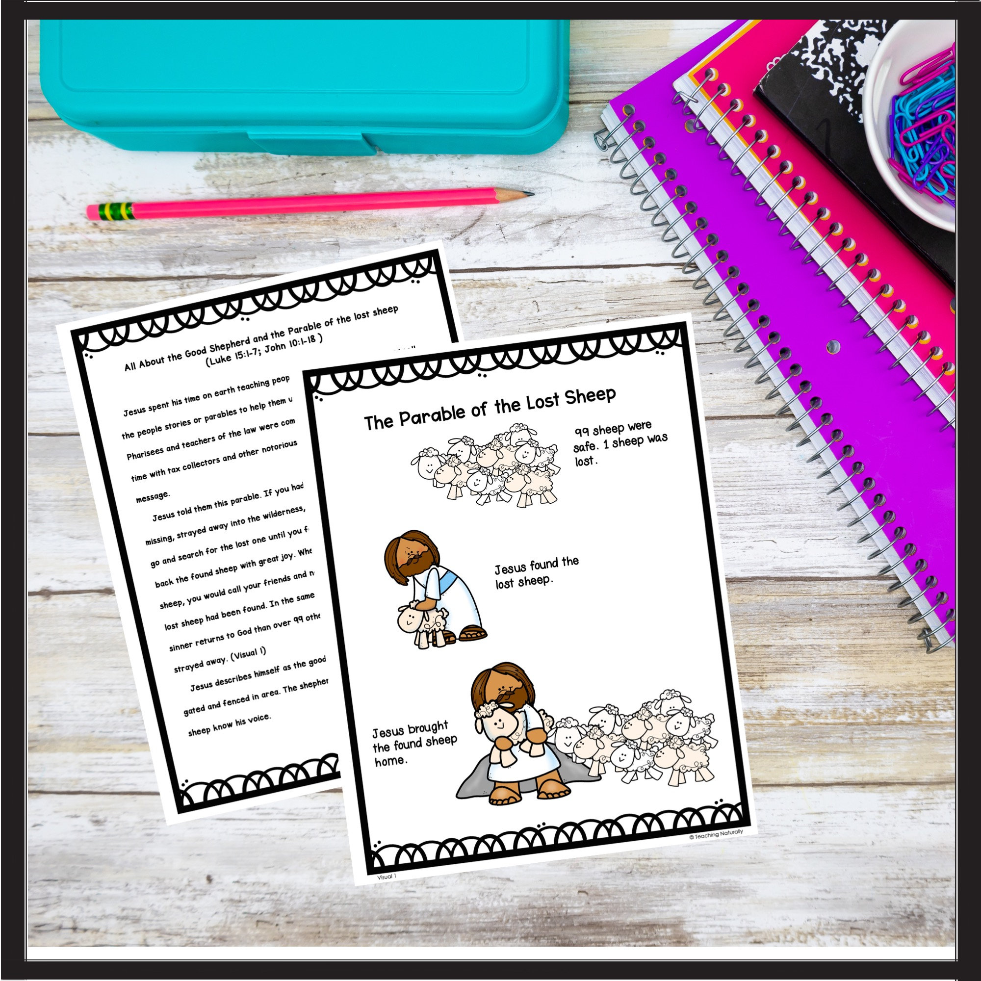 Good Shepherd Bible Lesson: Parable of the Lost Sheep Activities ...