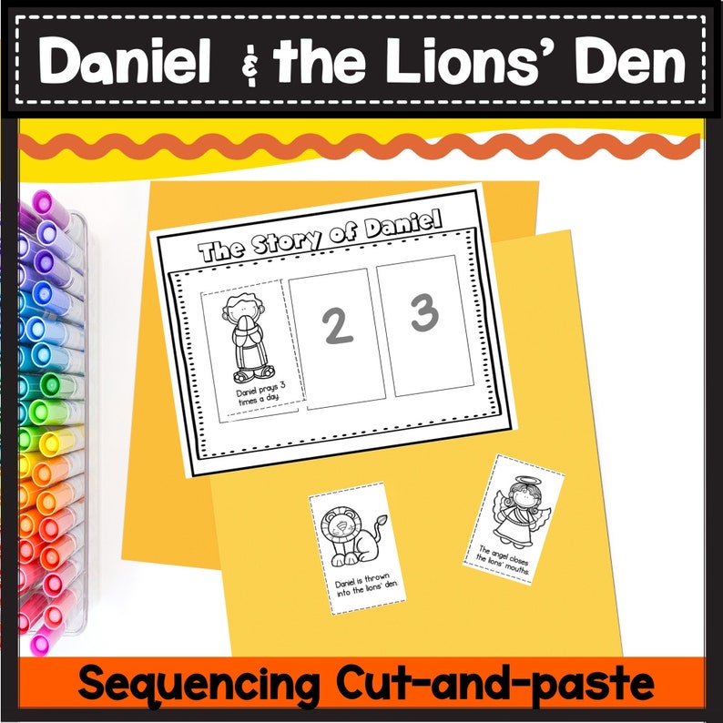 Daniel and the Lions' Den Bible Lesson & Activities (digital Download ...