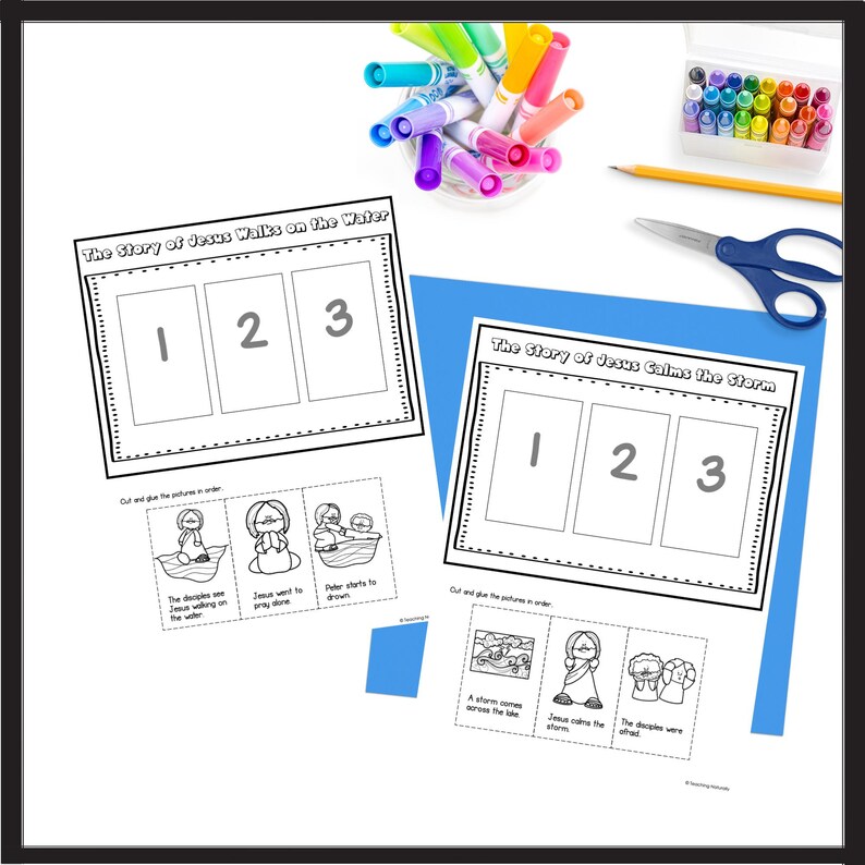 Jesus Calms the Storm Jesus Walks on Water Preschool Bible Lesson for ...