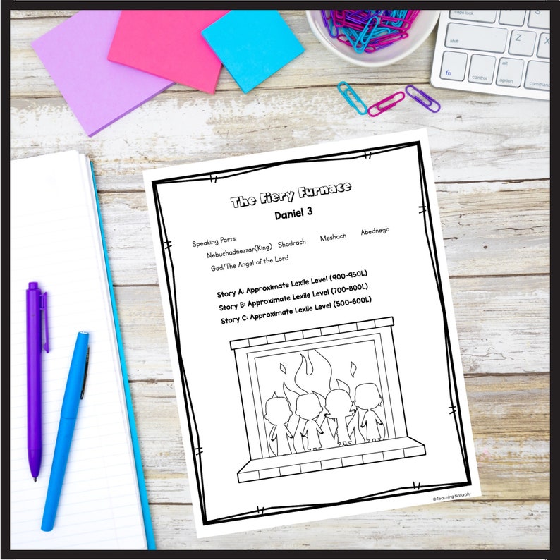 The Fiery Furnace Bible Story Readers Theatre Kids Bible Lesson ...