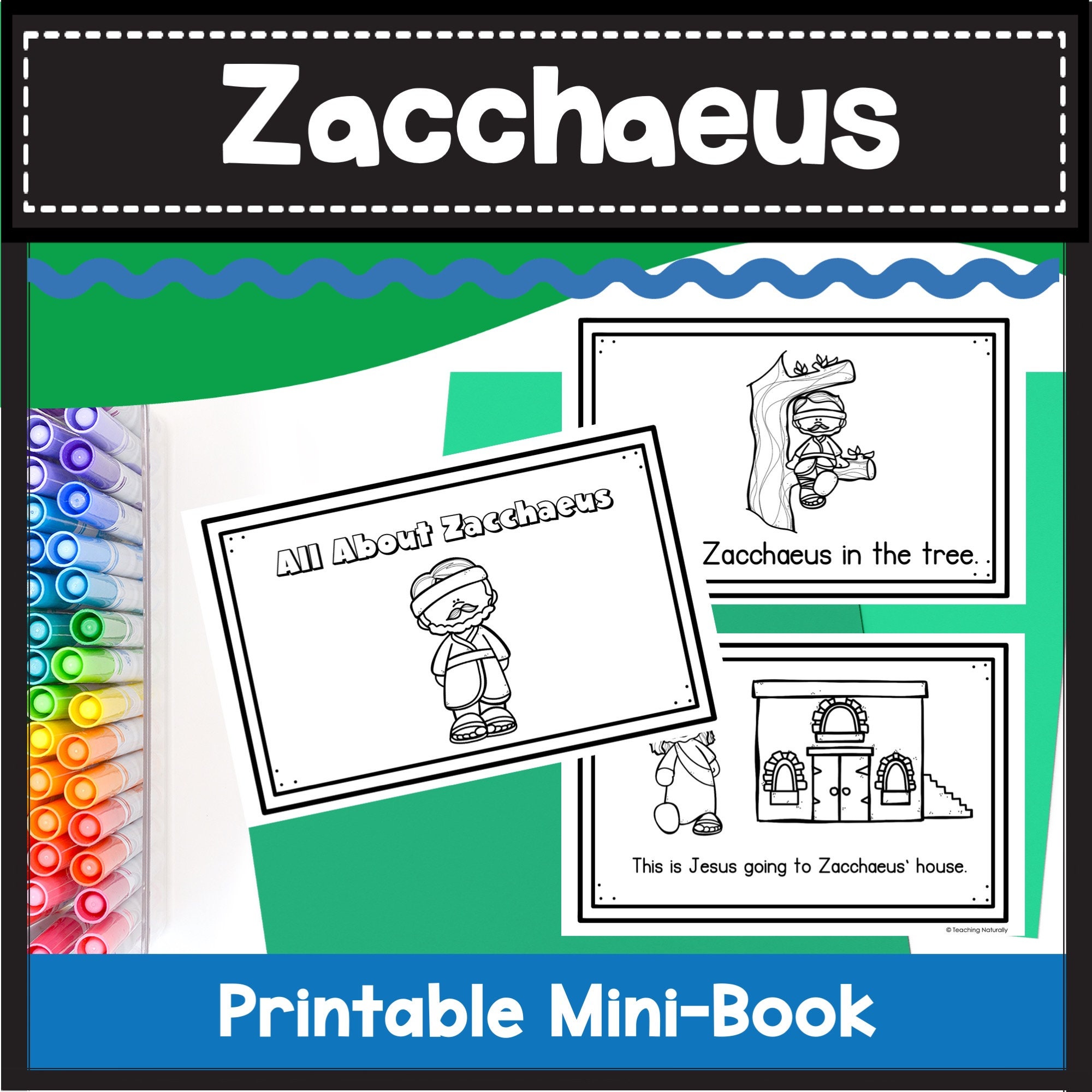Zacchaeus Bible Lesson & Activities: Printable Mini-book (digital ...