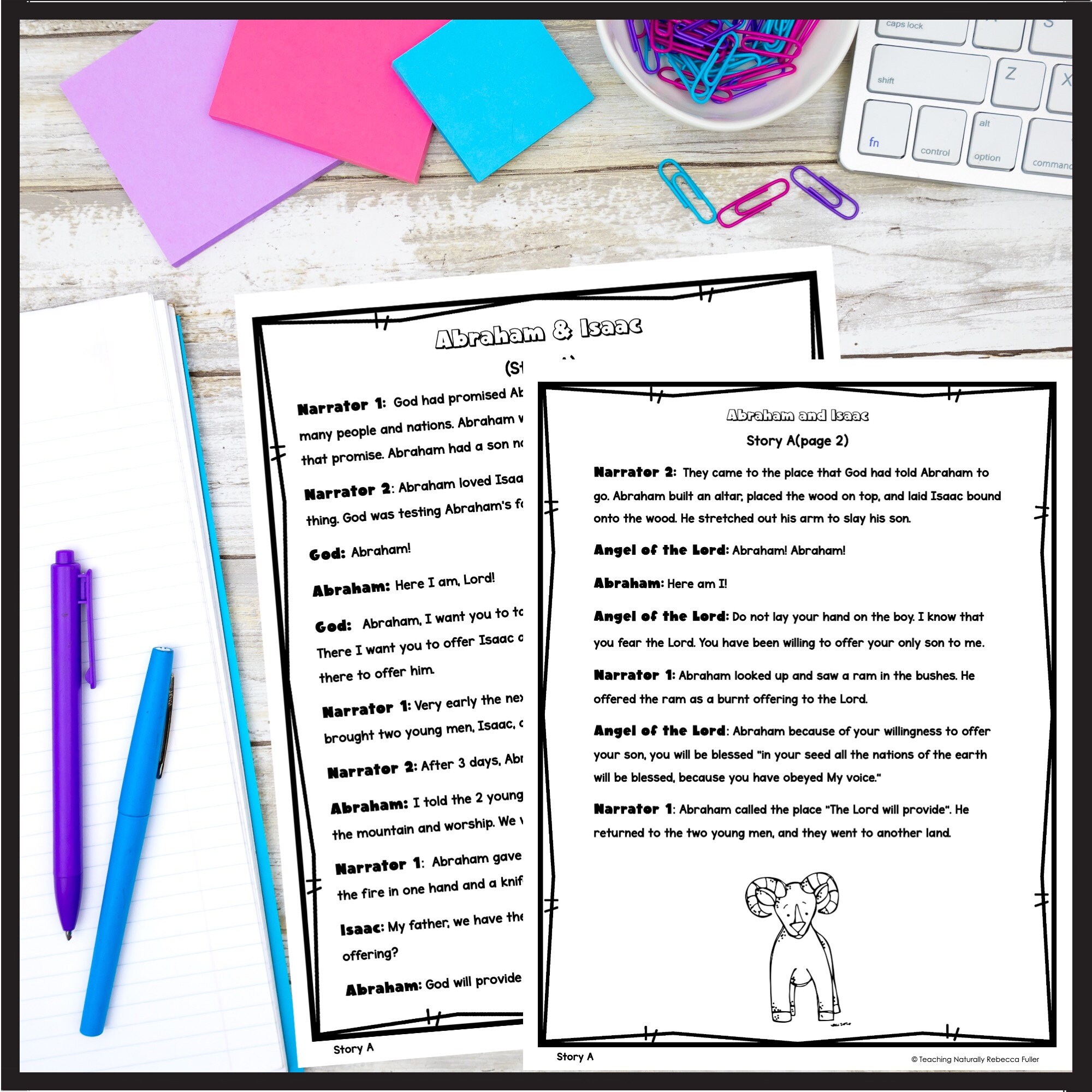 Abraham & Isaac Bible Story Readers Theater Script Play Bible Lesson ...