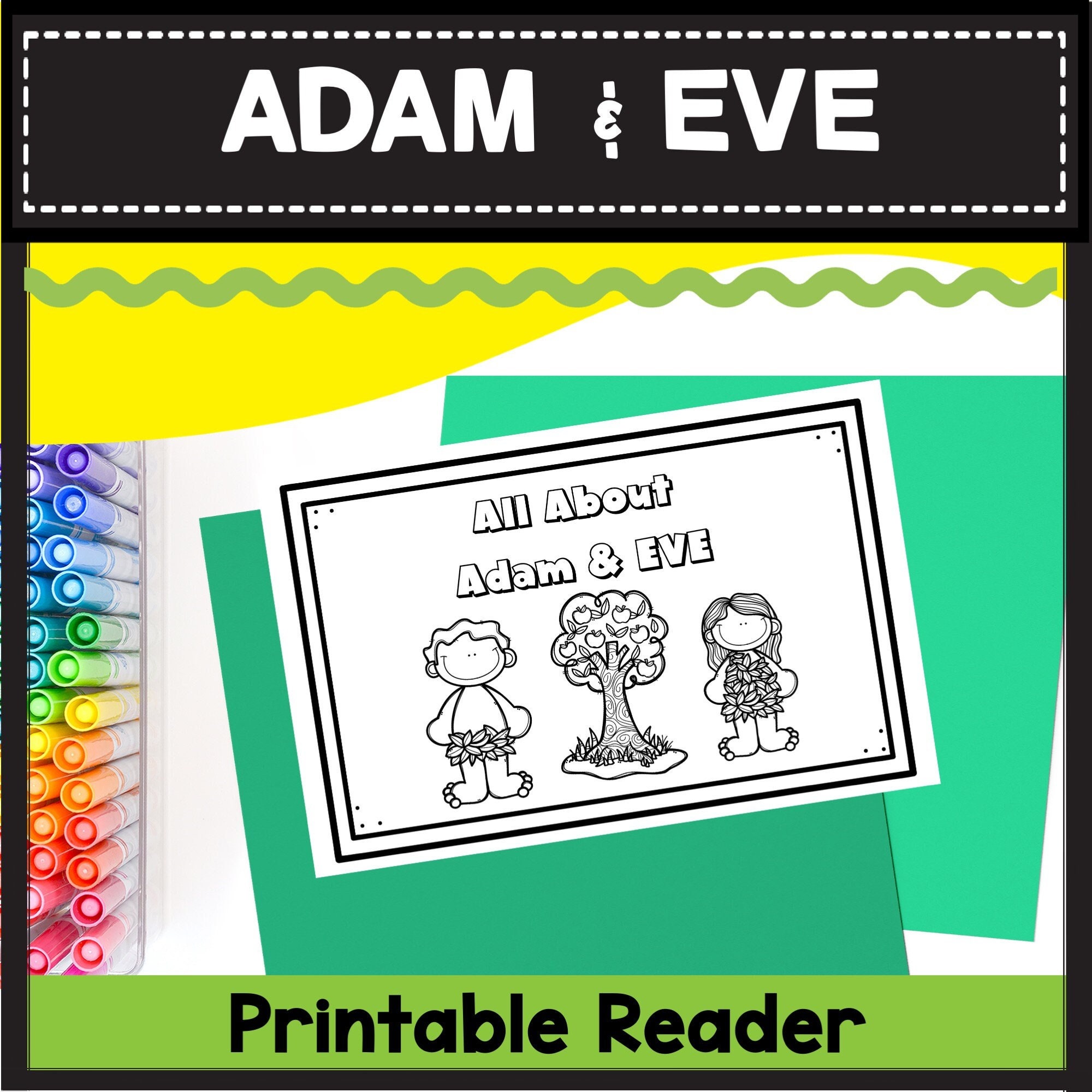 Adam and Eve Bible Lesson: Preschool Sunday School Plan (digital ...