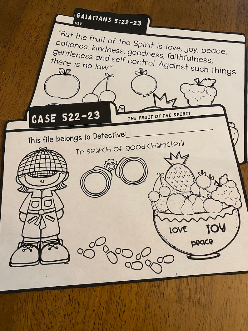 Fruit of the Spirit Bible Lessons for Kids Printable Sunday School ...