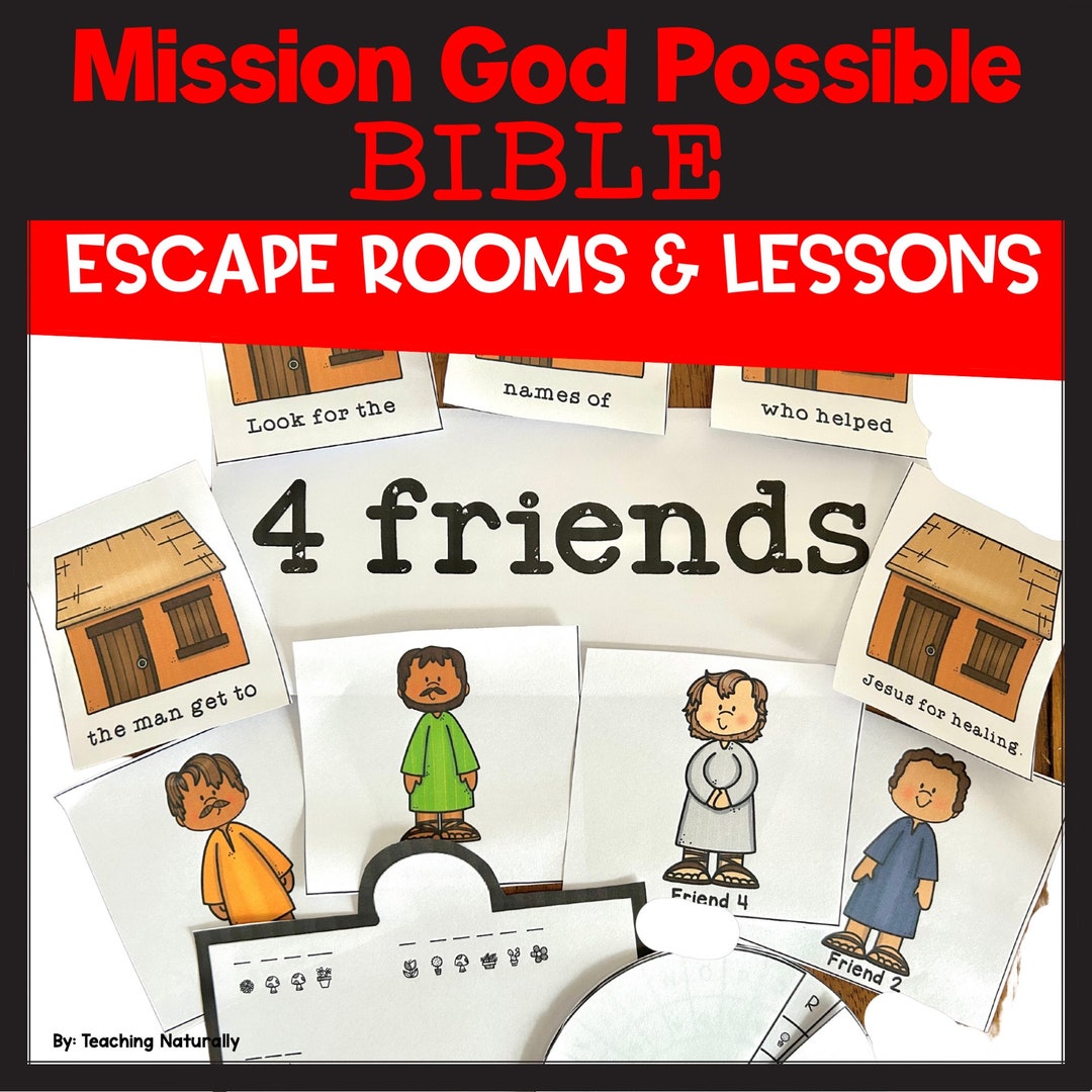 Bible Escape Room & Lessons: VBS Curriculum Kids Bible Study (printable ...