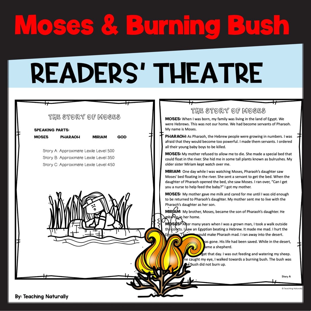 Bible Lesson for Kids Activity Moses Birth to Burning Bush Sunday ...