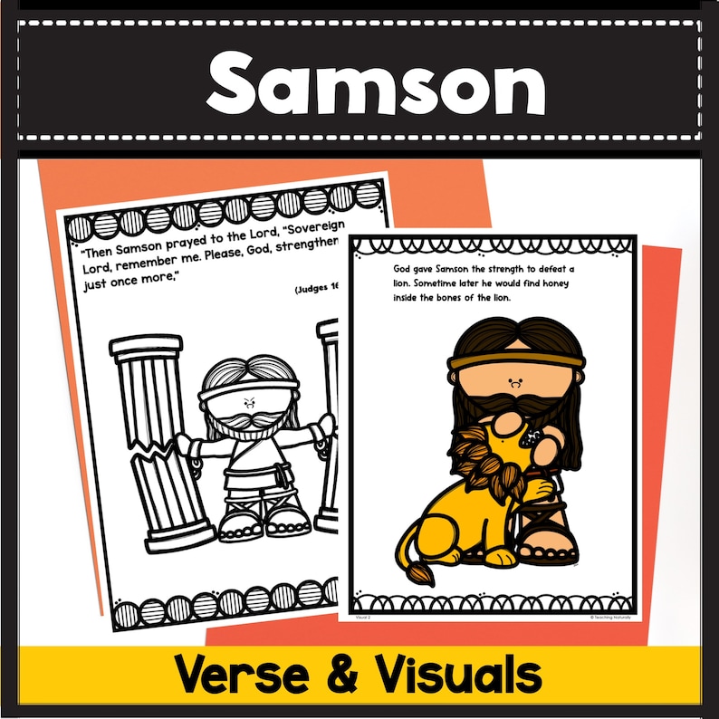 Samson Bible Lesson for Kids Bible Lesson Plan for Preschool & Kindergarten Bible Lesson With ...
