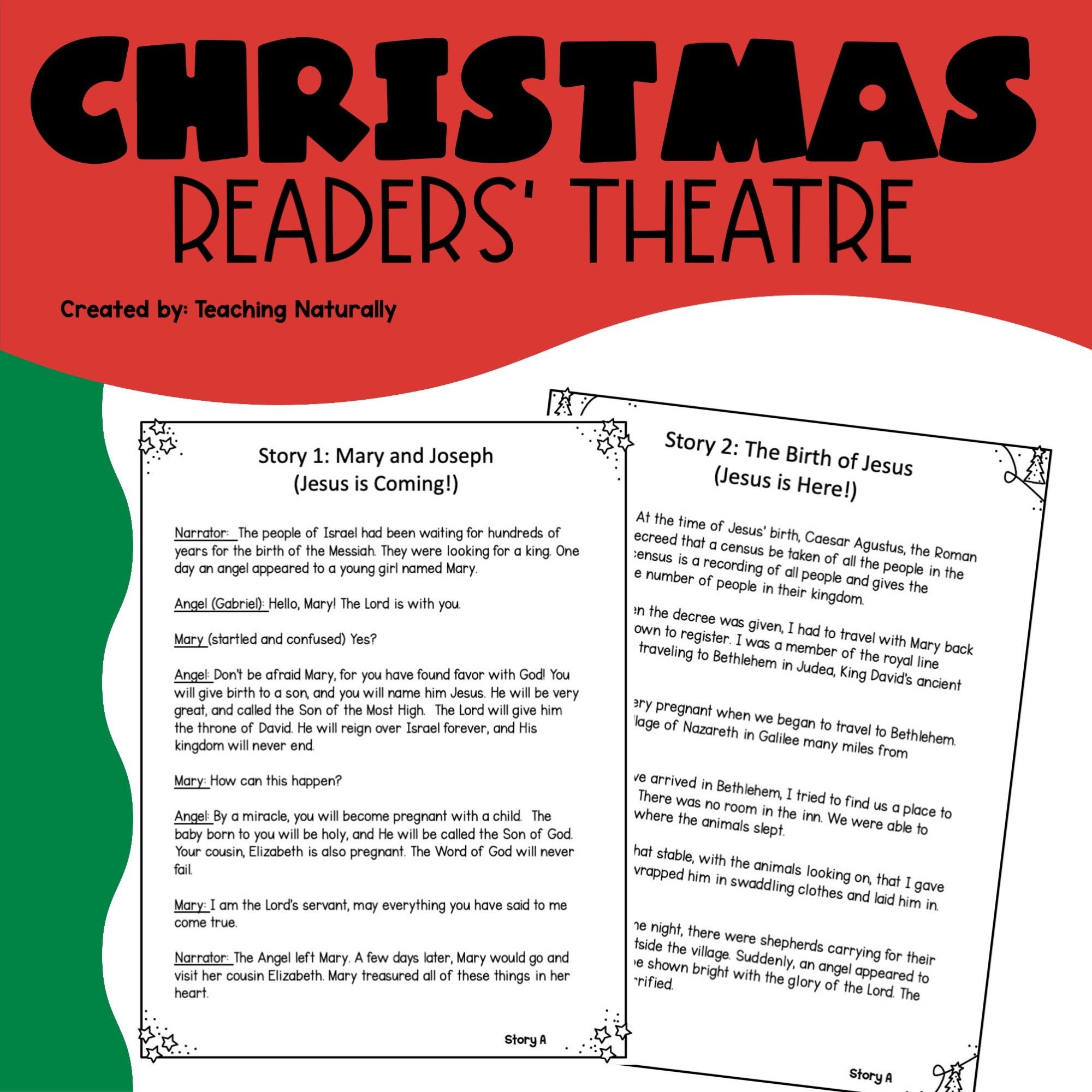 Christmas Bible Story Readers Theater Play Script for Kids or Puppet ...