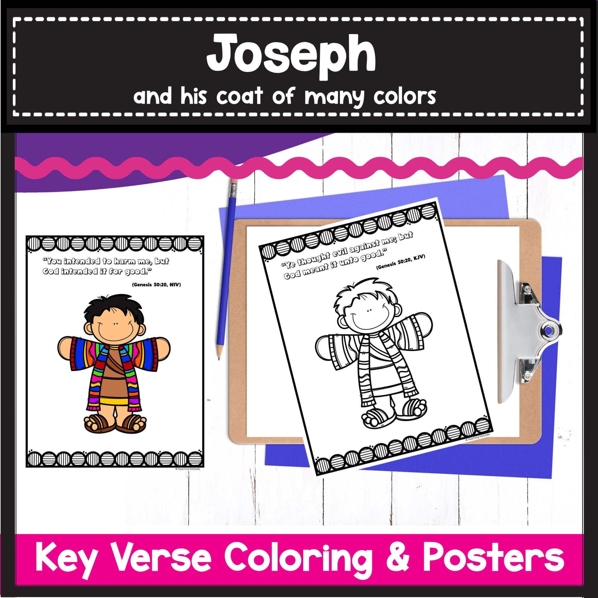 Joseph and His Coat of Many Colors Bible Lesson for Kids Joseph Bible ...