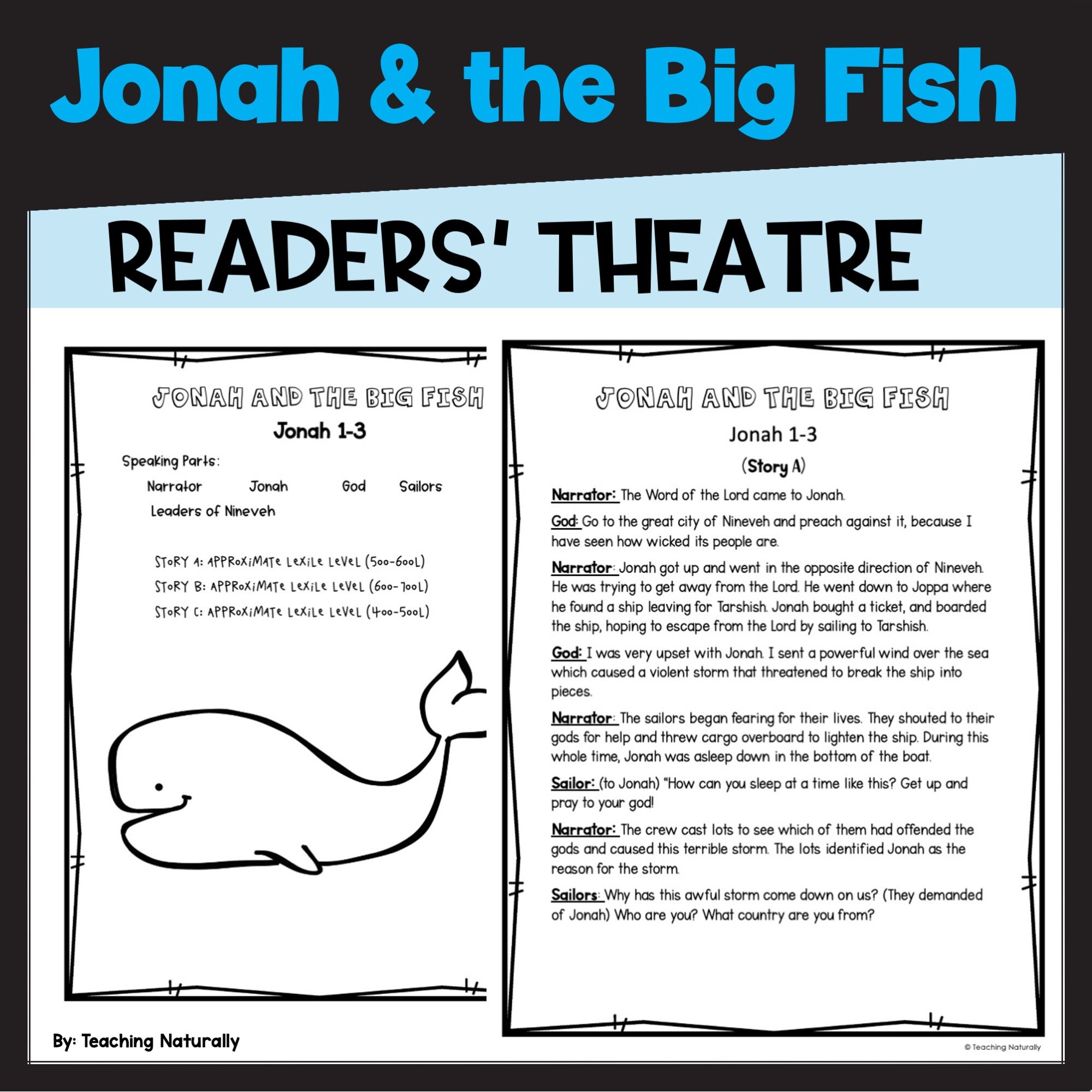 Jonah and the Big Fish Bible Story Readers Theatre Script for Bible ...
