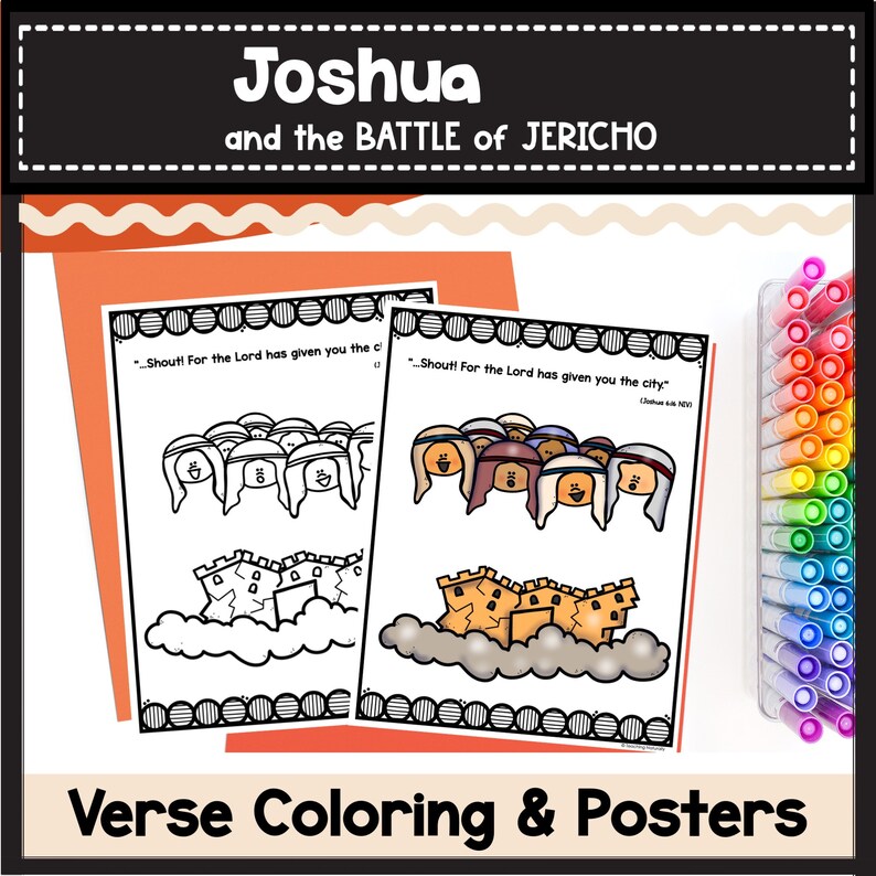 Joshua and the Battle of Jericho Bible Lesson: Printable Activities ...