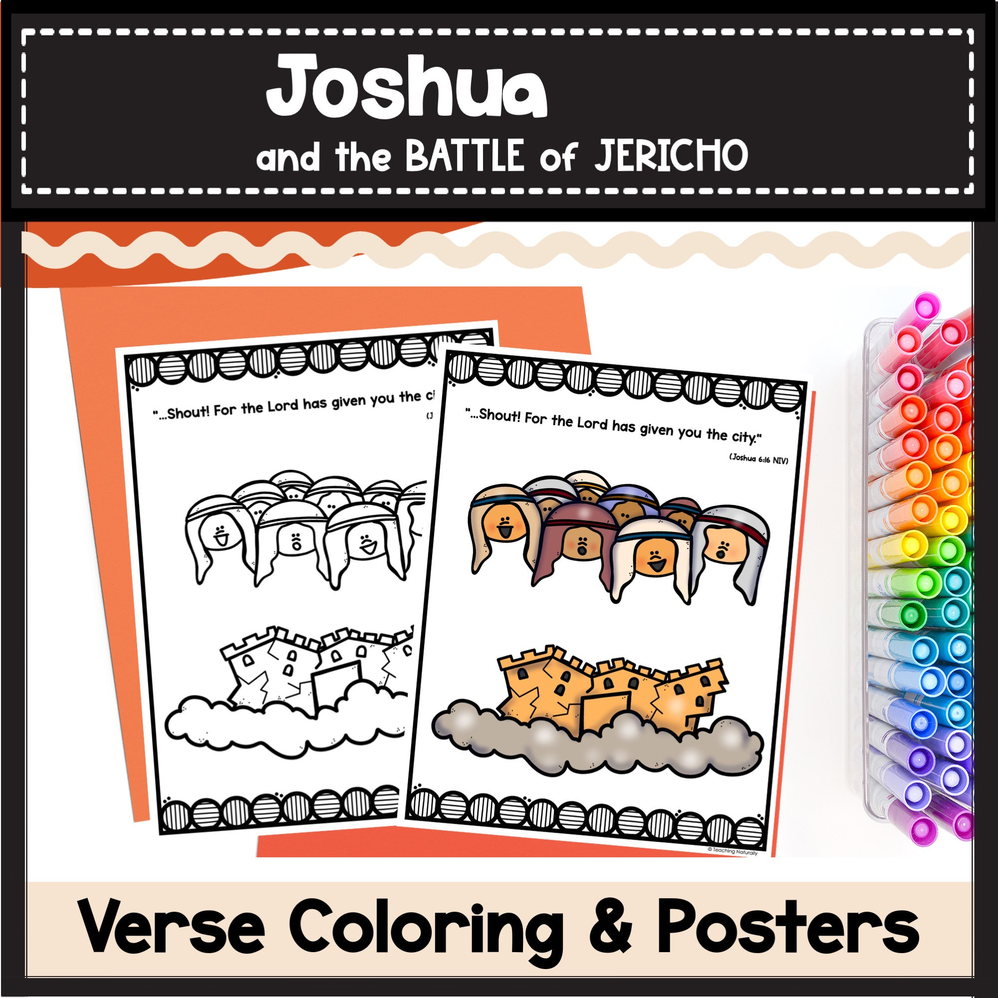 Joshua and the Battle of Jericho Bible Lesson: Printable Activities ...