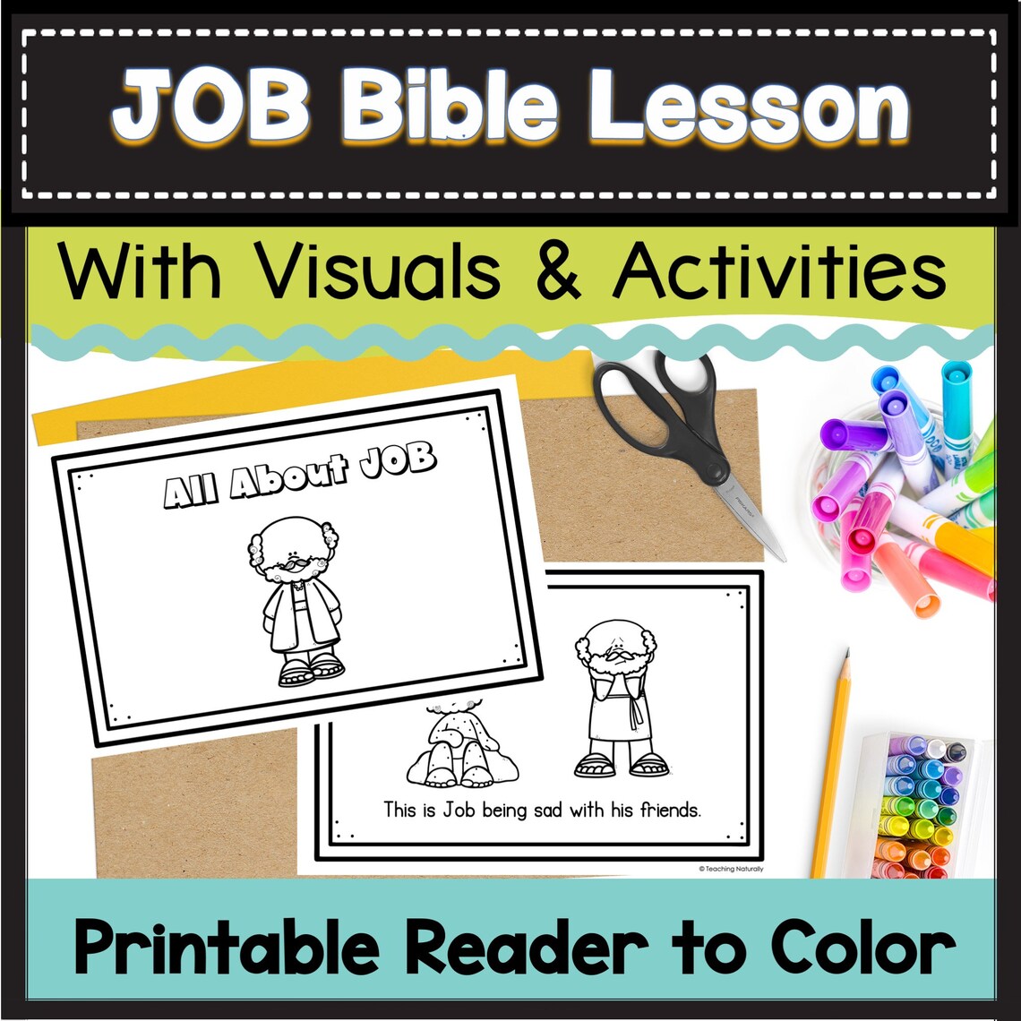 Job Bible Story Printable Bible Lesson Kids Bible Study Bible Craft ...