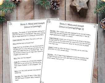 Christmas Nativity Scene Narration Digital Nativity Skit Christmas Play ...