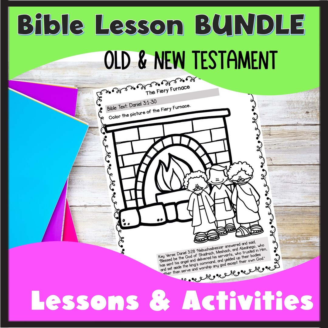 Old & New Testament Bible Lessons Kids Preschool Kindergarten Sunday ...