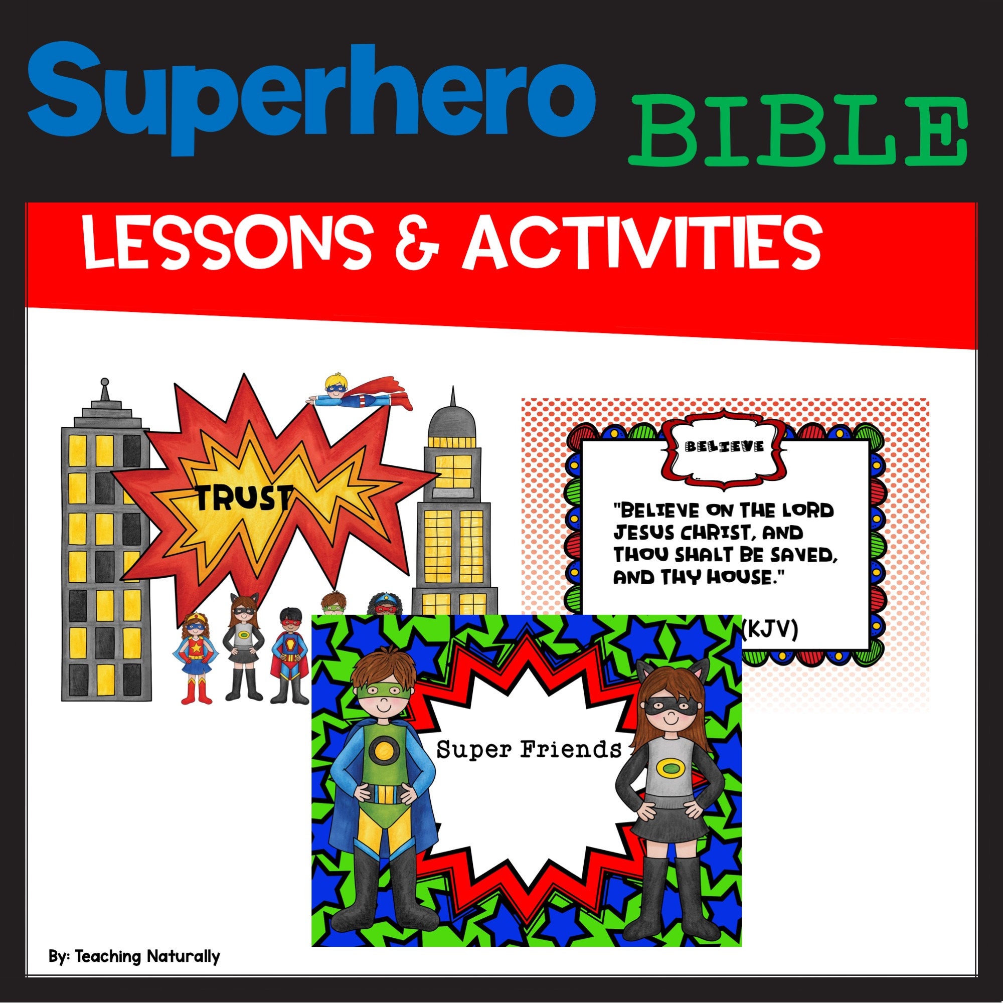 Superhero Bible Lessons: VBS Curriculum Sunday School (printable) - Etsy