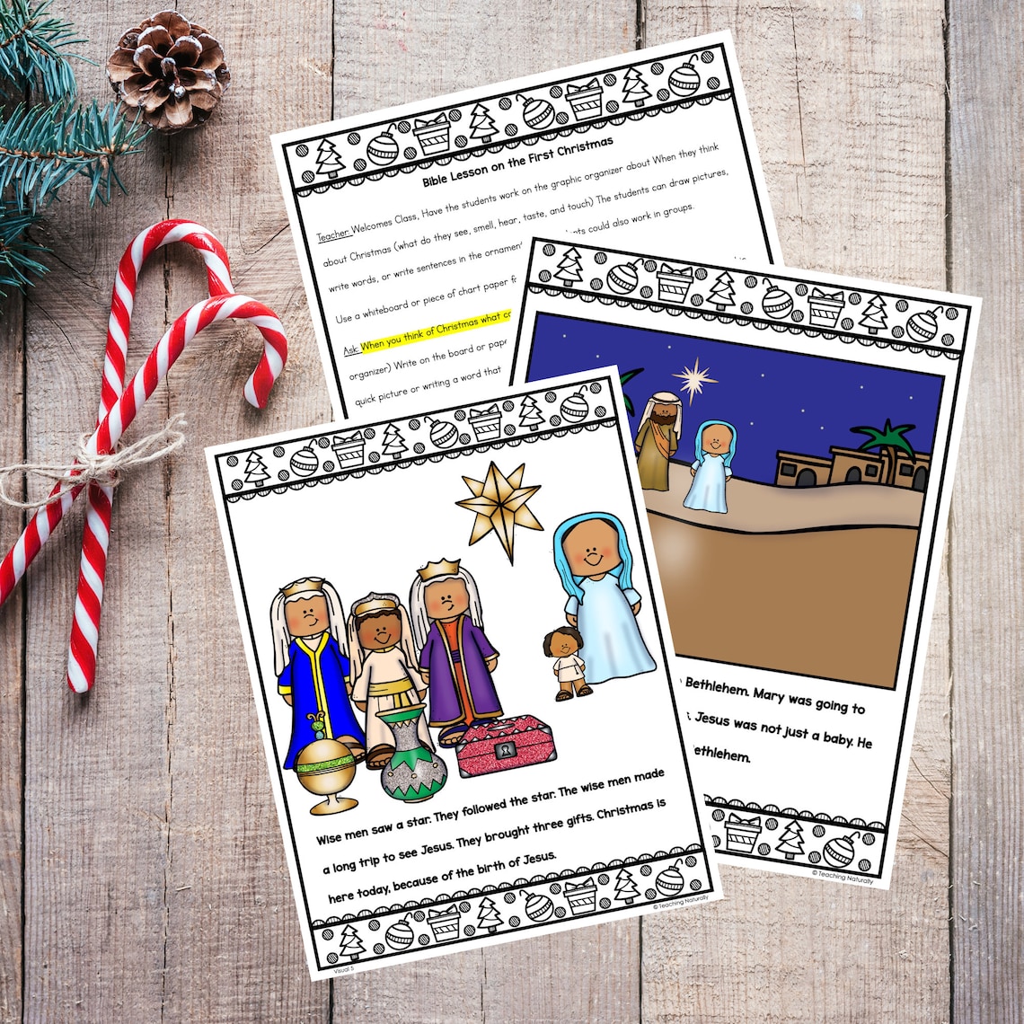 Christmas Bible Lesson and Mini-book Nativity Bible Story Sunday School ...