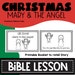 Mary and the Angel Christmas Bible Lesson for Kids Sunday School Bible ...