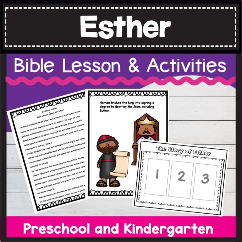 Esther Bible Lesson and Activities for Kids Sunday School Bible Lesson ...
