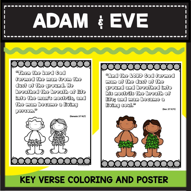 Adam and Eve Bible Lesson: Preschool Sunday School Plan (digital ...