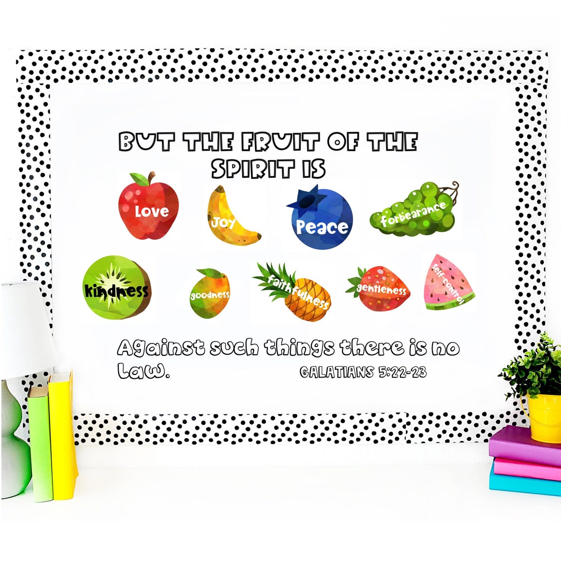 Fruit of the Spirit Bulletin Board Classroom Decor Printable Digital ...