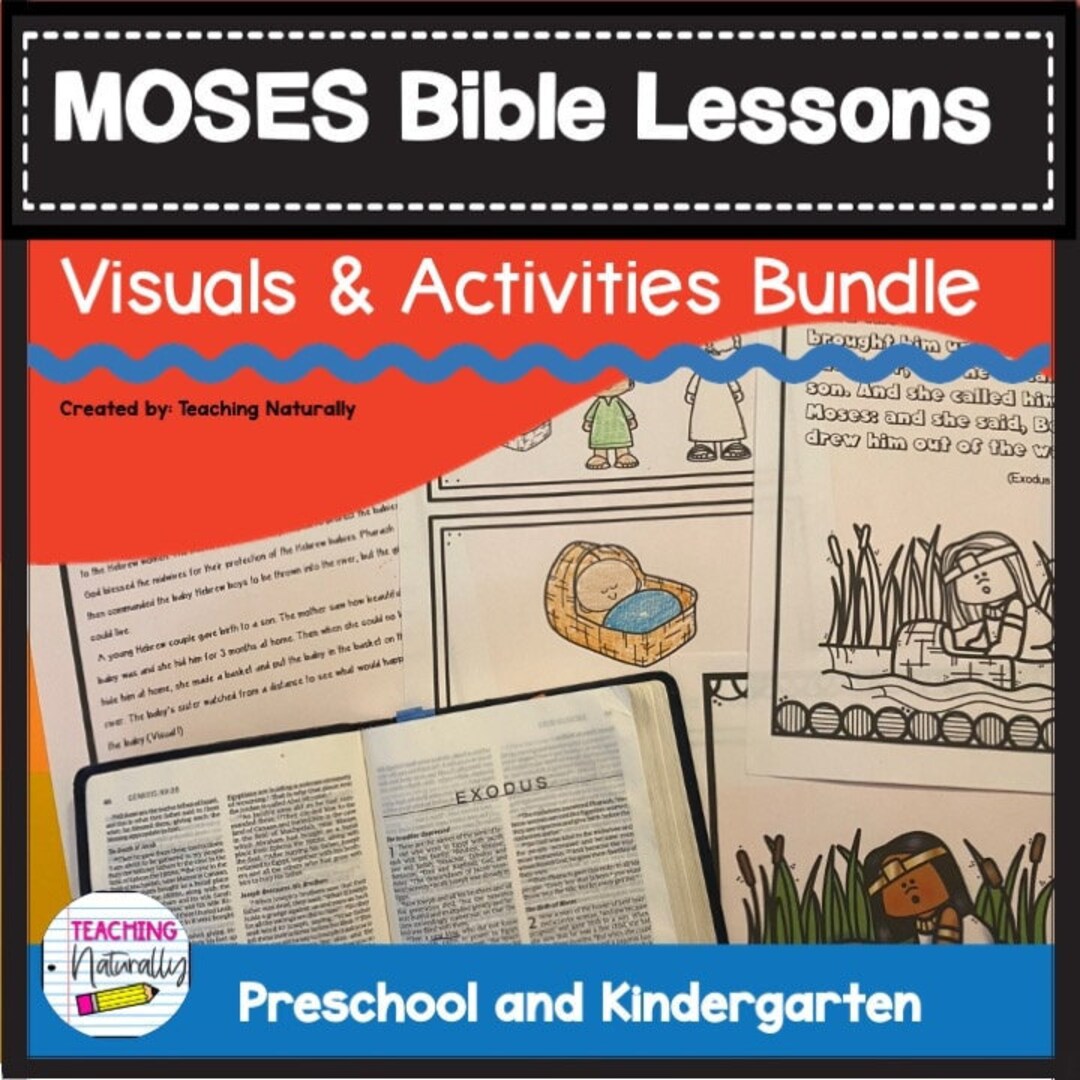 Moses Bible Lessons and Activities for Kids With Visuals Sunday School ...