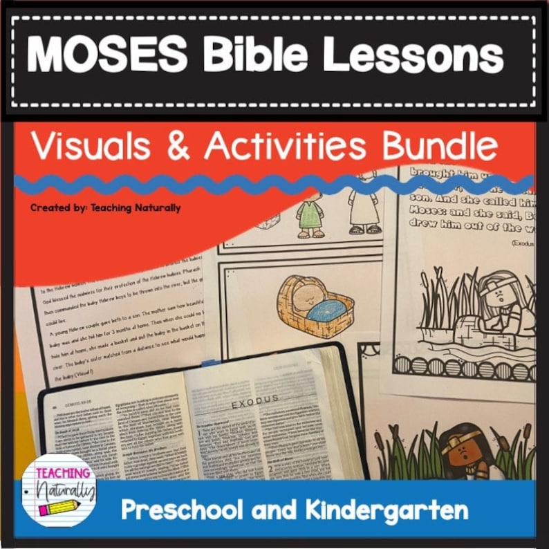Moses Bible Lessons and Activities for Kids With Visuals Sunday School ...