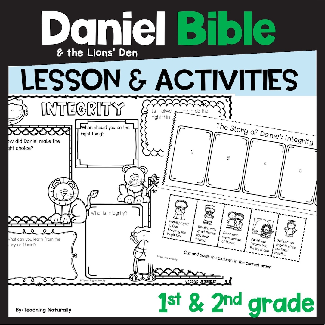 Daniel and the Lions Den Bible Lesson & Activities (digital Download ...