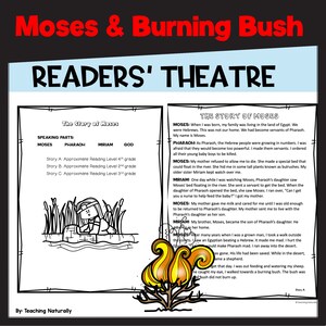 Moses Bible Story Readers Theater Script: Birth to Burning Bush ...