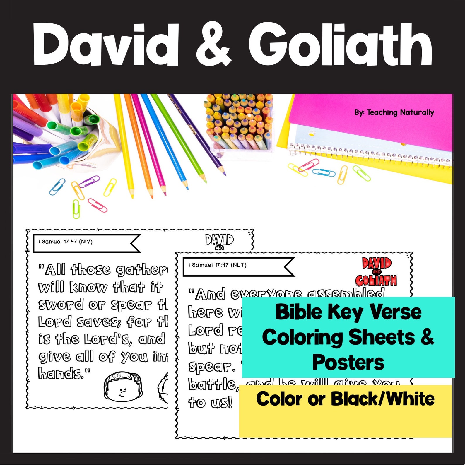David and Goliath Bible Lesson for Kids Bible Lesson Plan Primary ...