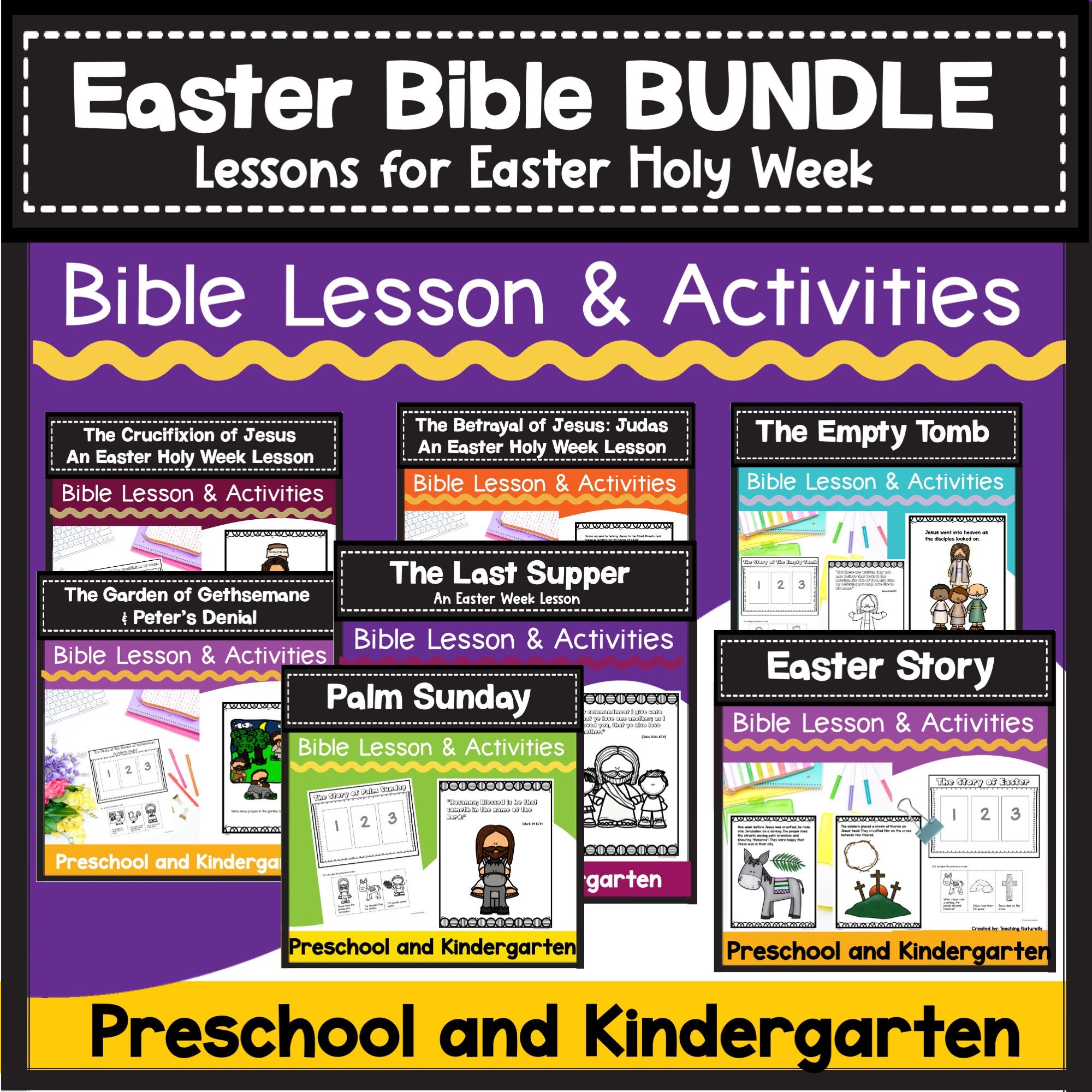Easter Holy Week Bible Lessons & Activities Bundle (digital Download ...