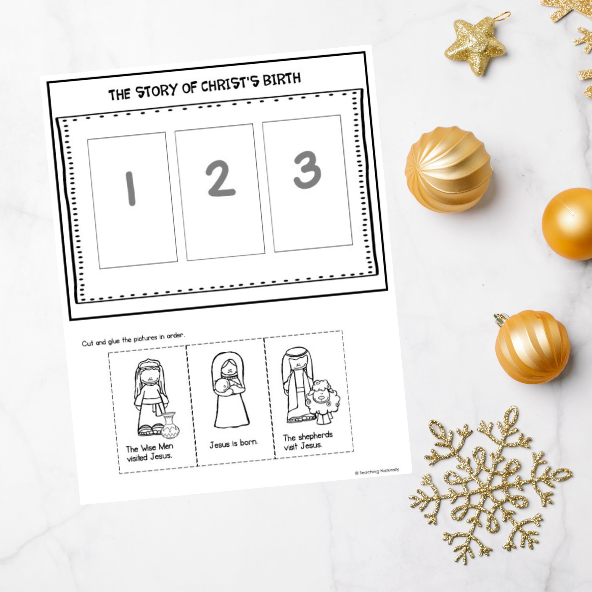 Christmas Bible Lesson Jesus Christ's Birth Preschool Kindergarten ...