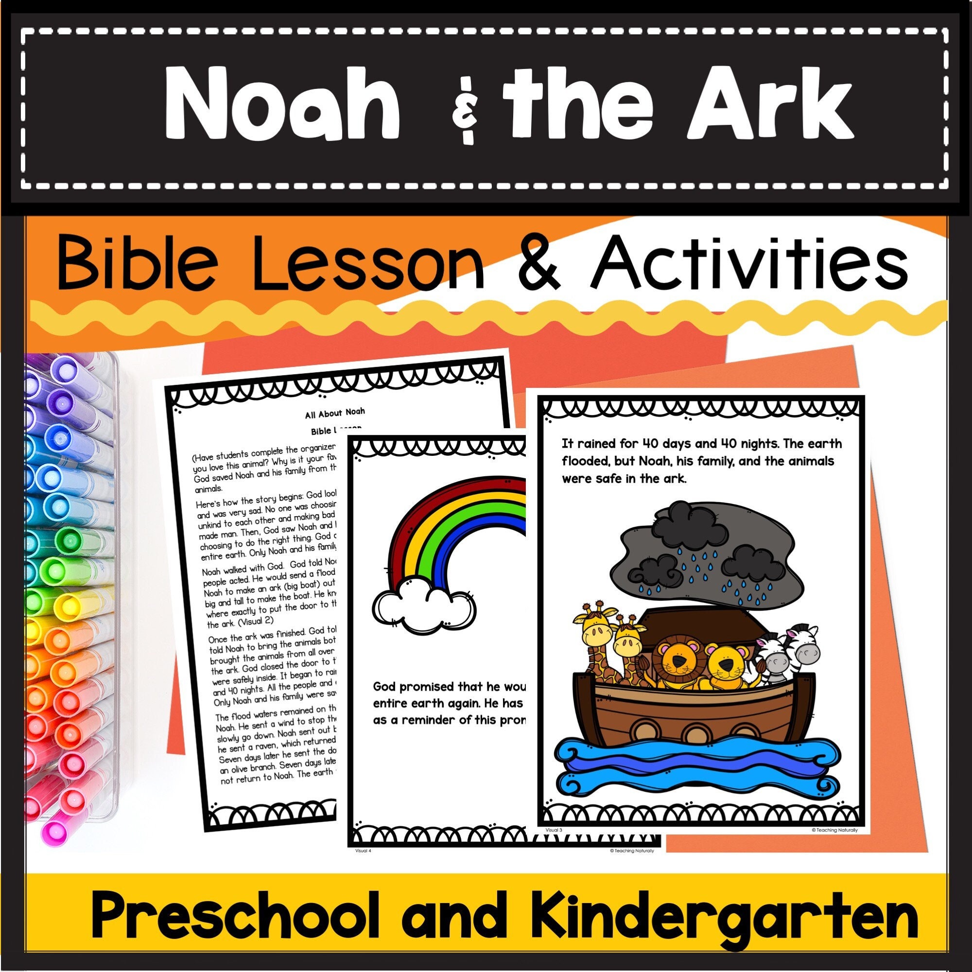 Noah and the Ark Bible Lesson for Kids Sunday School Lesson Plan Kids ...