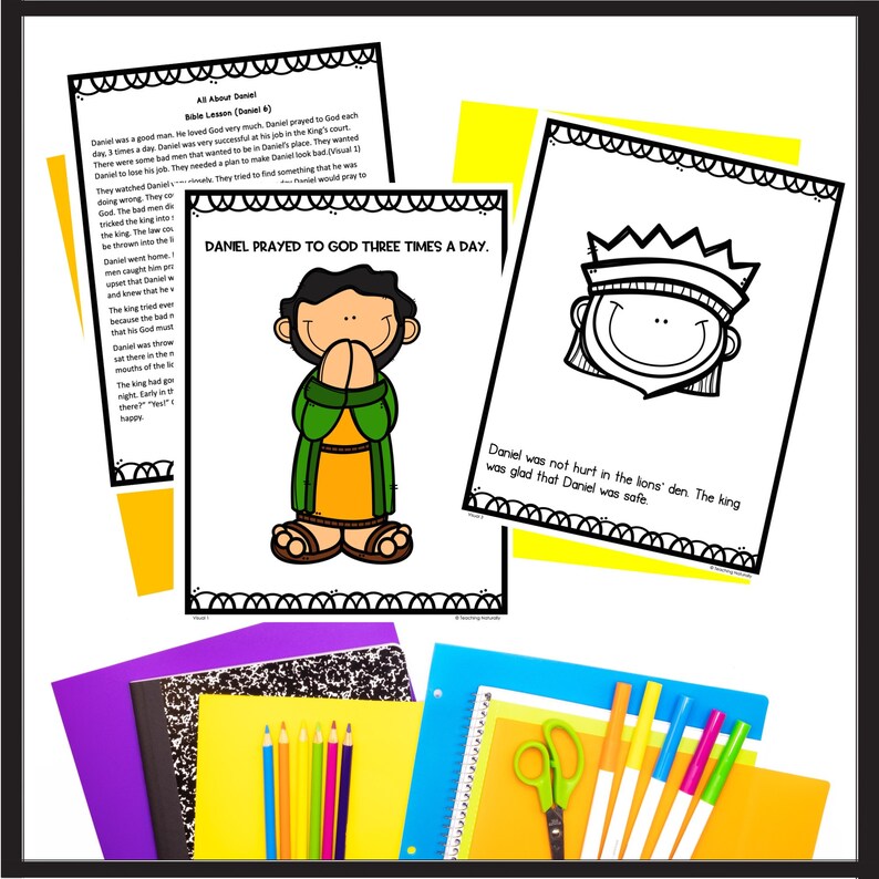 Daniel and the Lions' Den Bible Lesson & Activities (digital Download ...