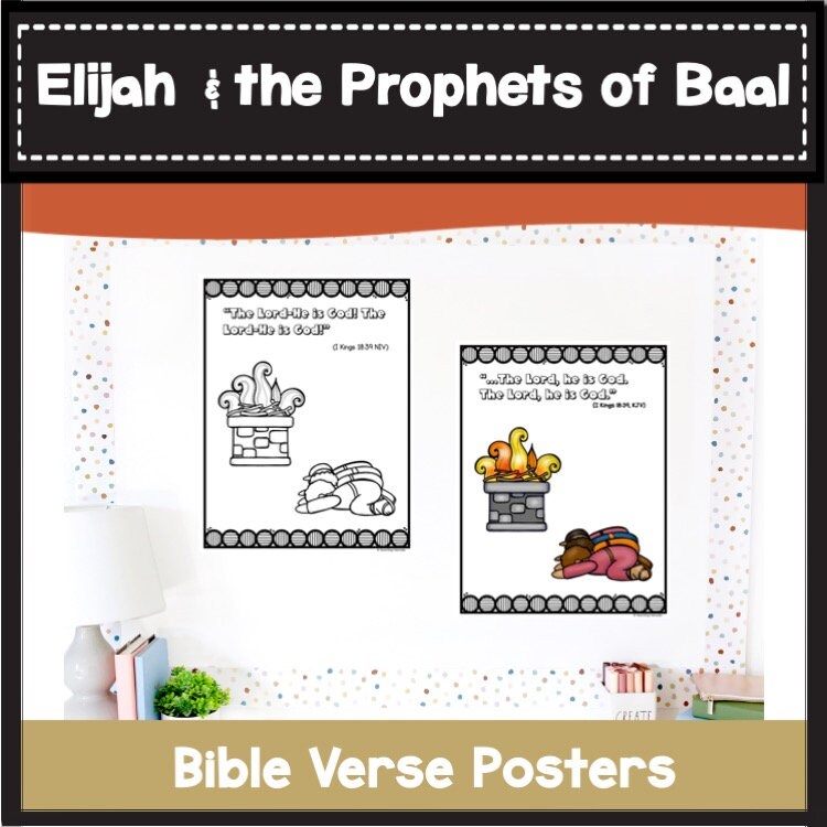 Elijah and the Prophets of Baal Bible Lesson and Activities for ...
