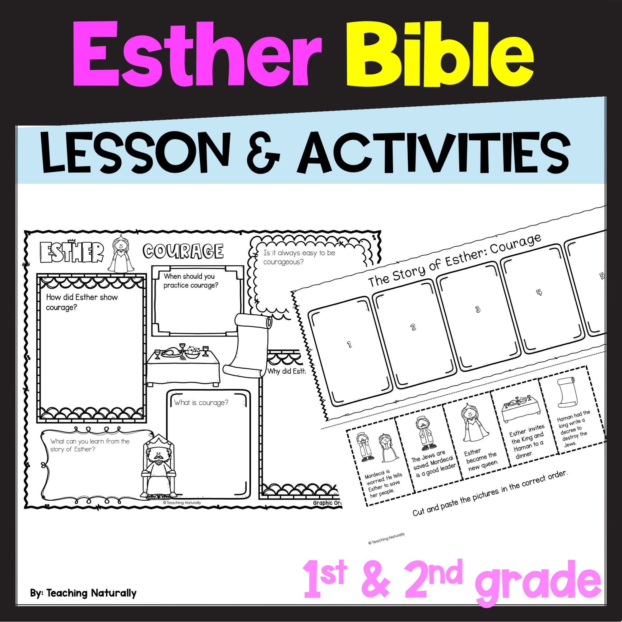 Esther Bible Lesson and Activities for Kids Courage Bible Lesson Plan ...