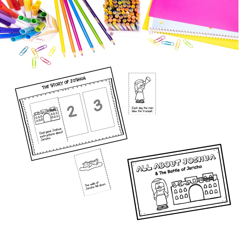 Joshua and the Battle of Jericho Bible Lesson: Printable Activities ...