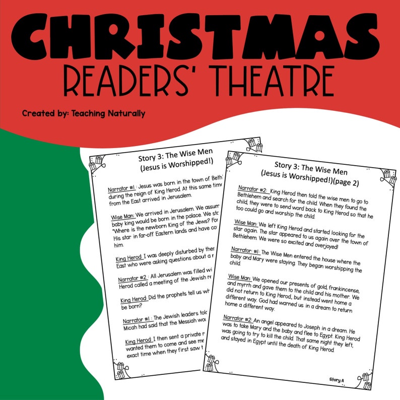 Christmas Bible Story Readers Theater Play Script for Kids or Puppet ...