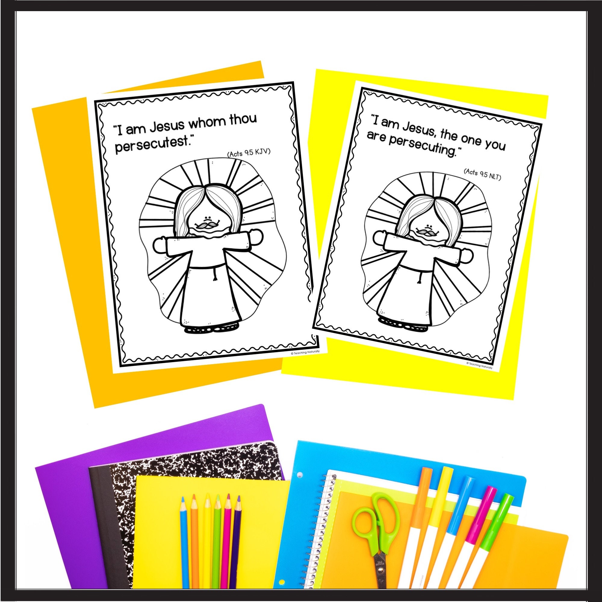 Saul's Conversion Bible Lesson: Acts 9 Activities (digital Download) - Etsy