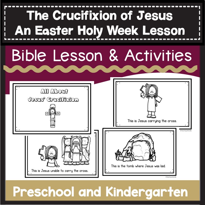 Good Friday Jesus' Crucifixion Easter Bible Lesson Kids for Preschool ...