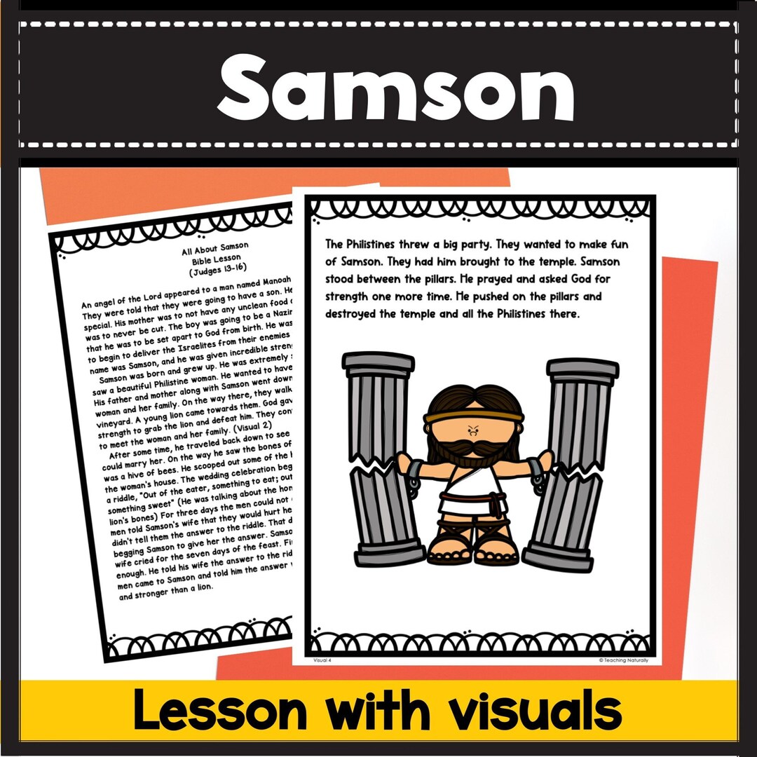 Samson Bible Lesson for Kids Bible Lesson Plan for Preschool ...