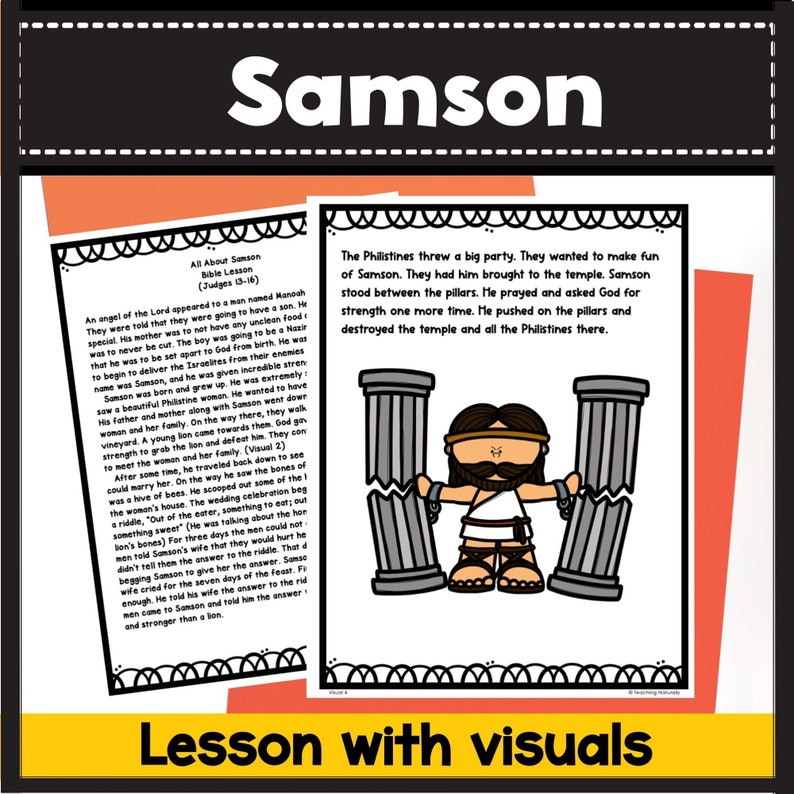 Samson Bible Lesson for Kids Bible Lesson Plan for Preschool ...