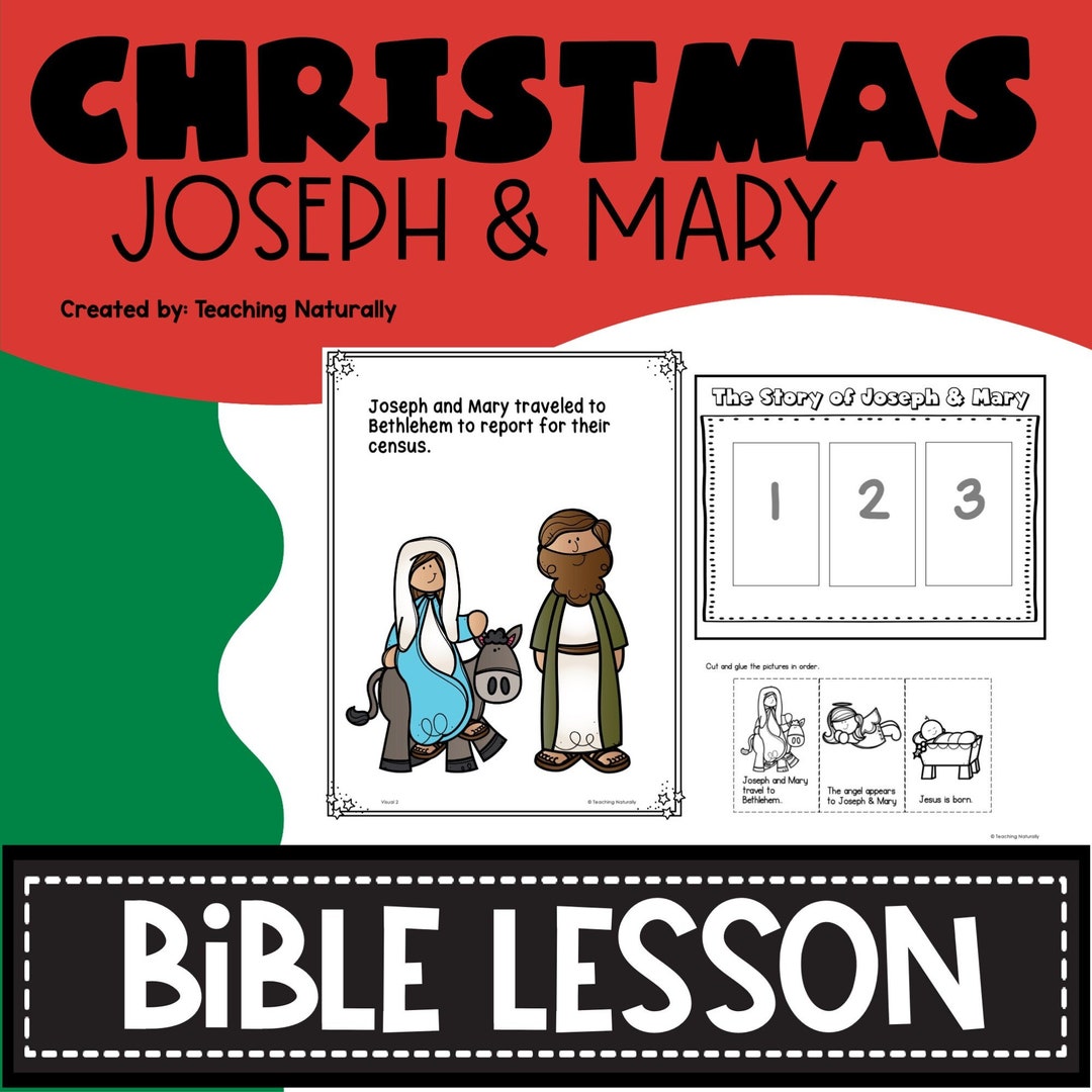 Joseph and Mary Christmas Bible Lesson & Activities: Preschool ...