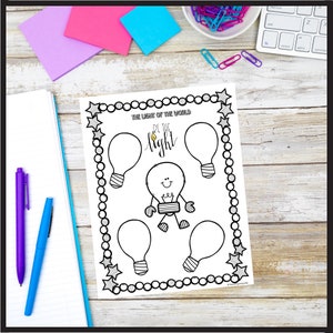 Light of the World Bible Lesson: Kids Craft & Sunday School (digital ...